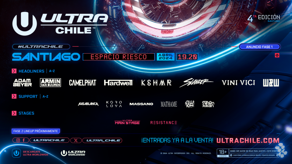 ¡Ultra Chile anuncia su Line Up 2024!