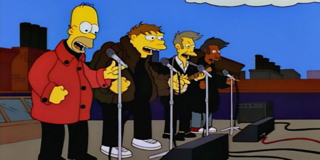 La vez que Los Simpsons homenajearon el último concierto de los Beatles